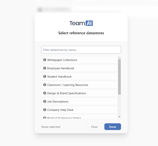 Chat with Any Document with AI | TeamAI Data Hub