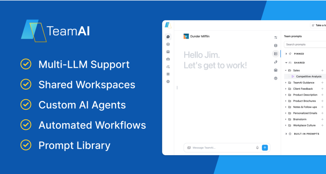 Alternatives to ChatGPT Teams - TeamAI
