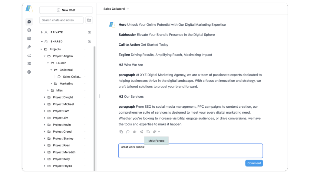 Collaborative AI Workspace for Teams | TeamAI Workspace